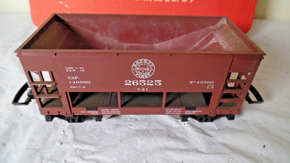 MDC G4164Duluth Missabee Plastic G Scale Ore Car /Steel Wheels -As Is ...