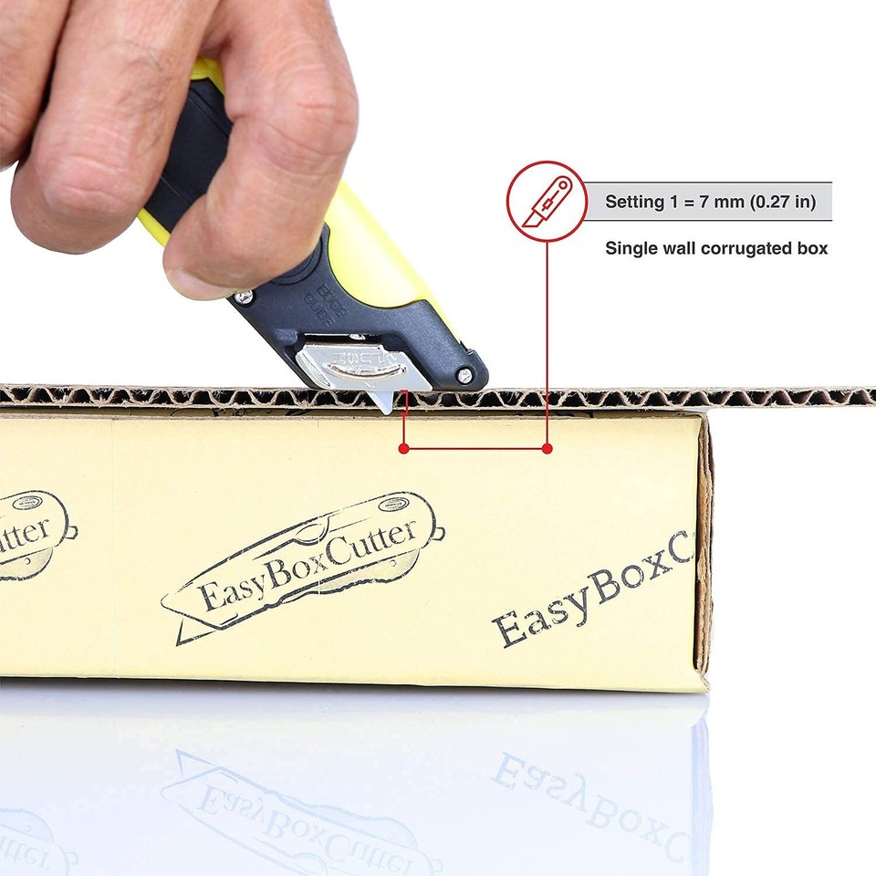 EasyCut 2000 Safe Retractable Box Cutting Utility Knife Yellow 09700 ...