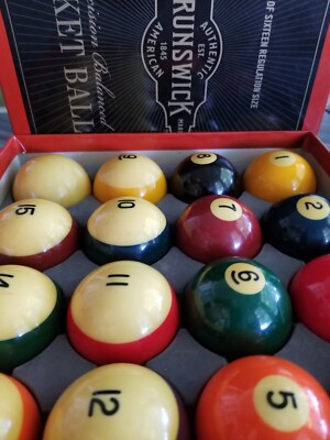 Authentic Brunswick Precision Balanced Pocket Balls - made in Belgium ...