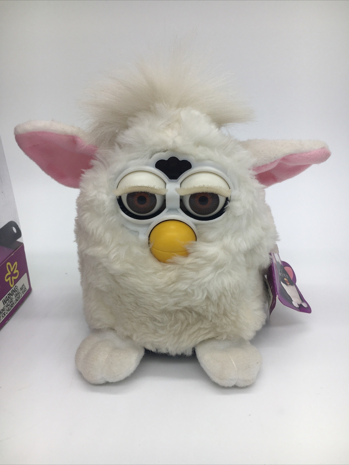FURBY Original 1998 Model 70-800 Snowball Brown Eyes In Box Working ...