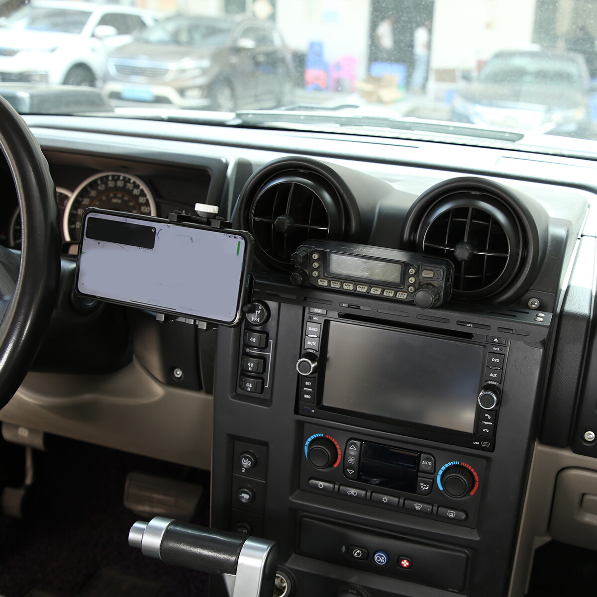 Central Console Multifunctional Mobile Phone Holder Trim For Hummer H2 ...