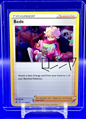 Bede Trainer Rare Holo 124/159 Pokemon Crown Zenith | eBay