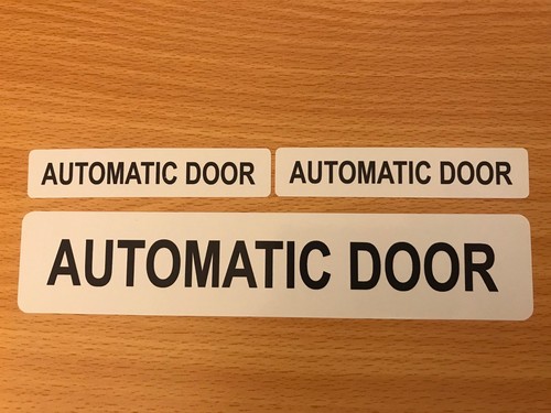 3 X AUTOMATIC DOOR STICKERS BUS TAXI SHOP VINYL STICKER | eBay
