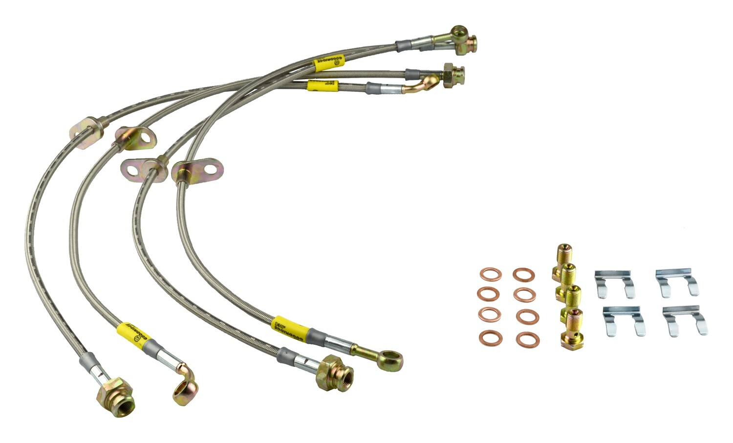 Goodridge USA 12227 G-STOP SS Braided Brake Line Kit Fits 12-15 Camaro ...