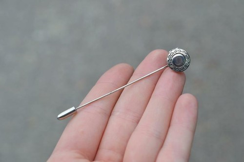 Antique Edwardian Circle Design Unique Fine Men's Lapel Pin In 925 ...