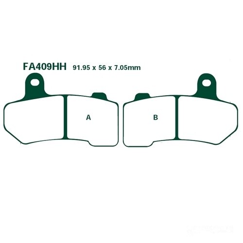 Bremsbelag EBC FA409HH vorne für Harley Davidson FLHX 1690 Street Glide ...