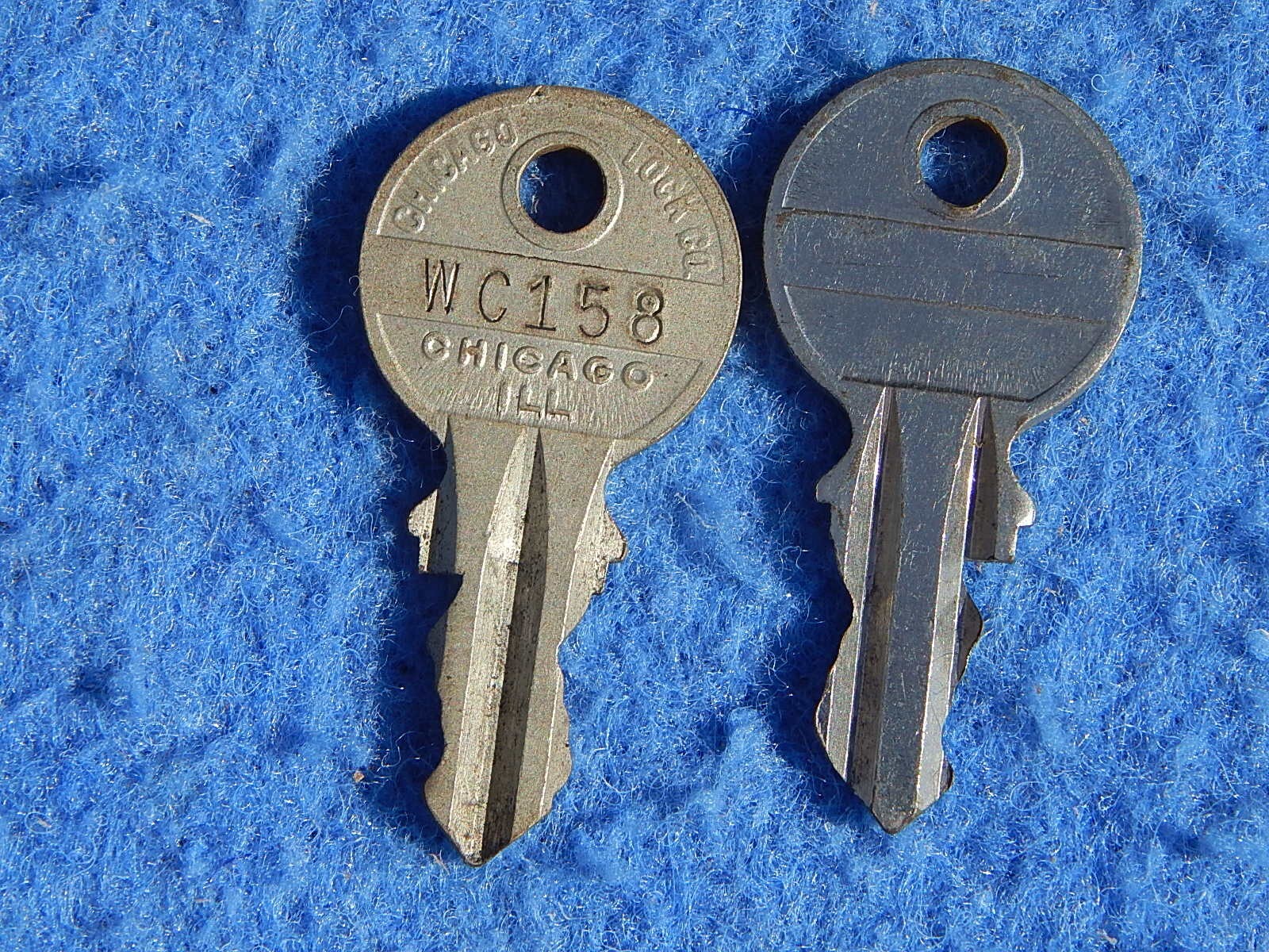 Wurlitzer Key WC 158 - Chicago Lock - wall box or cash box key ...