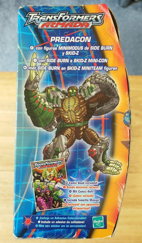 Transformers Armada Predacon Complete Set with Mini-Cons Skid-z Side ...