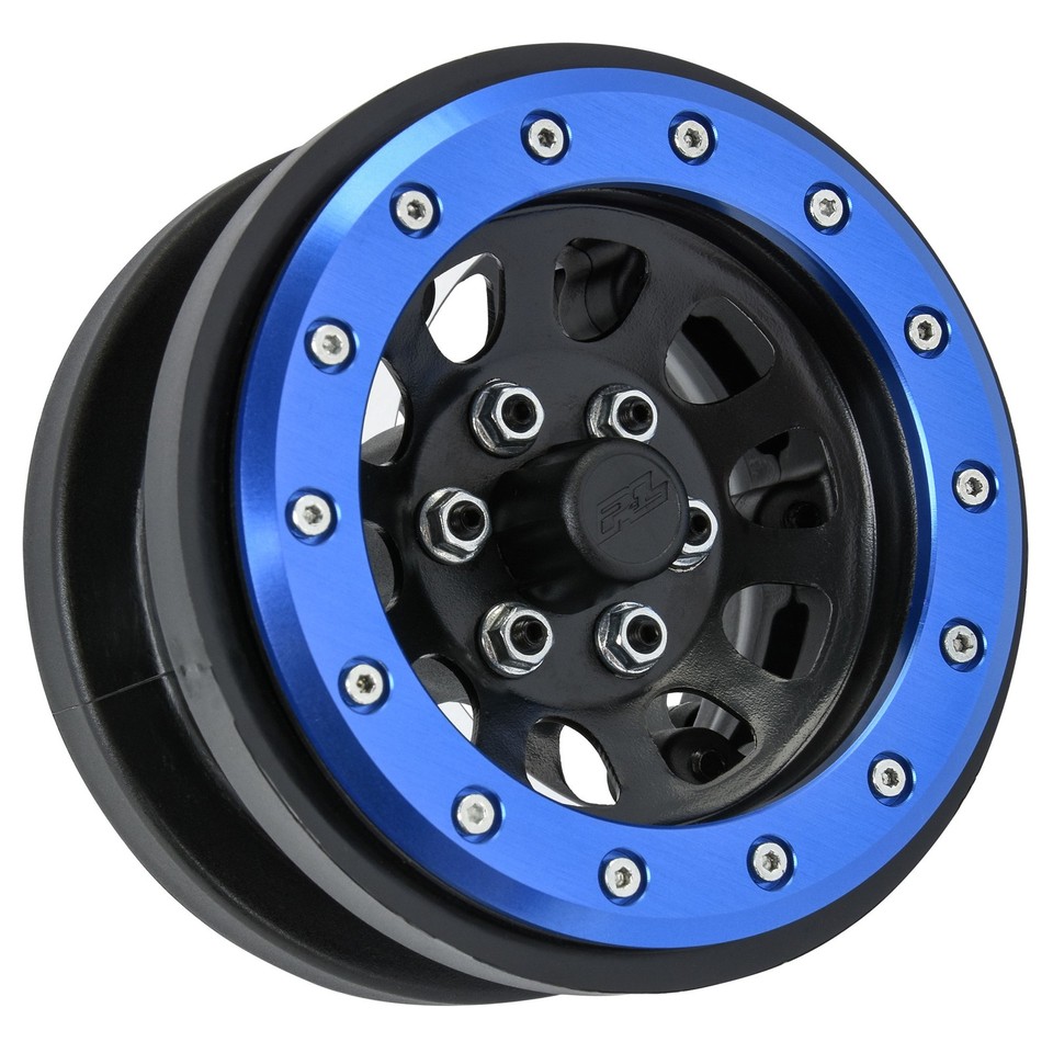Pro-Line Racing Steelies Blue/Black 2.9" Stamped Steel Dual Offset +2 ...