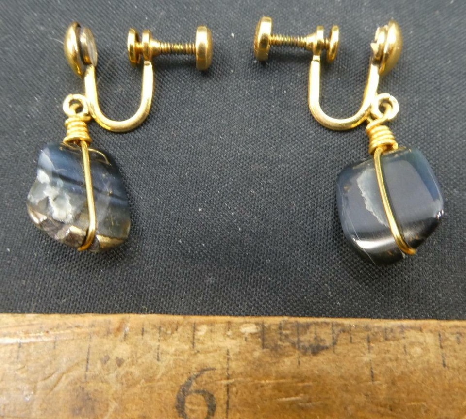 VINTAGE CeeTee Cee Tee CT 1/20 10K GF GOLD FILLED EARRINGS Genuine ...