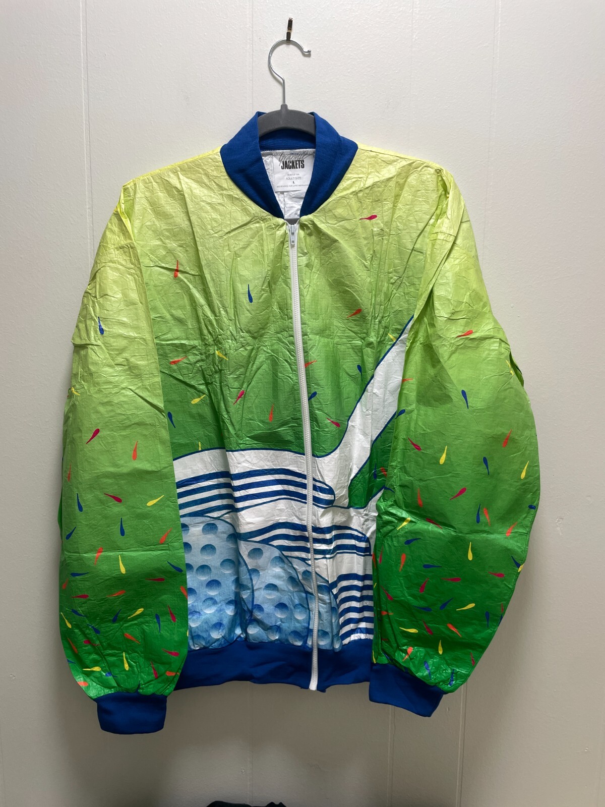 Vintage Golf Windbreaker Tyvek Paper Jacket 1994 All Over Print Large ...