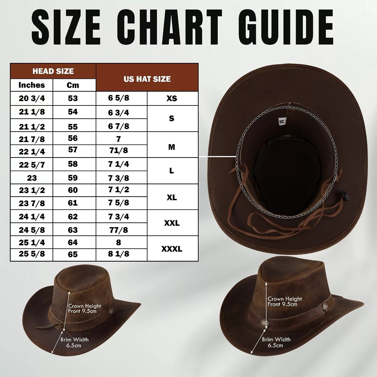 Western Style Shapeable Wide Brim Genuine Leather Cowboy Hat for Men and Women | eBay