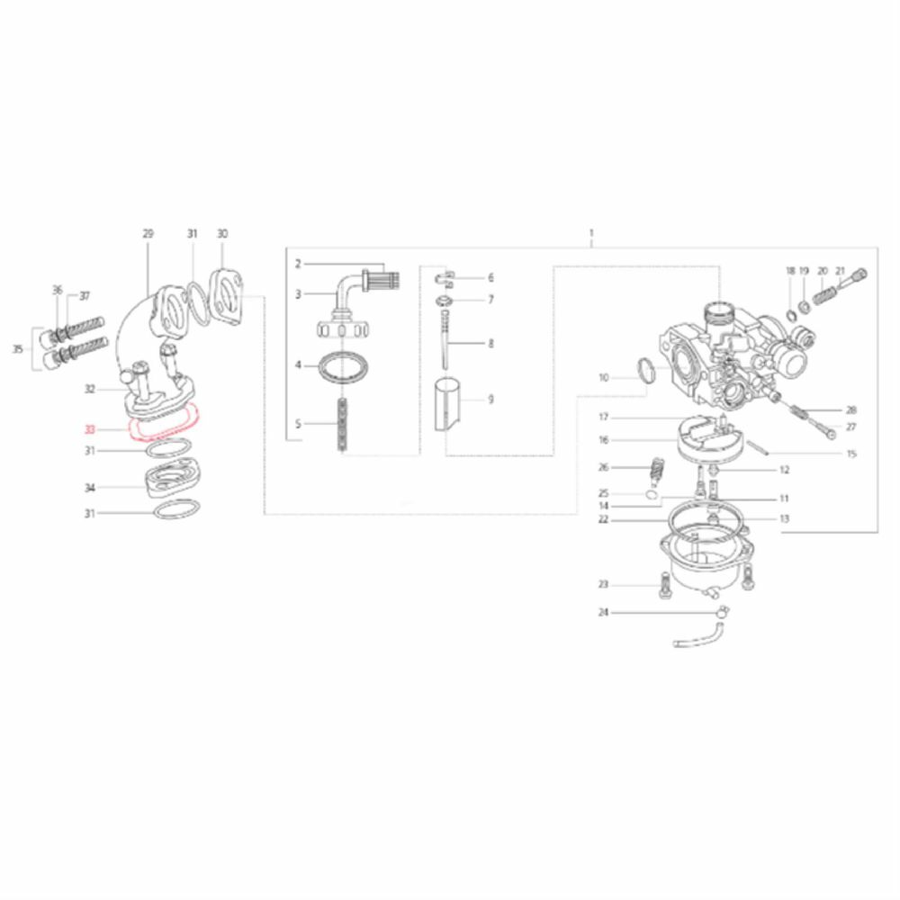 LML 21401360 Intake Manifold Gasket for LML 200 Star 4T Deluxe 4S 2012 ...