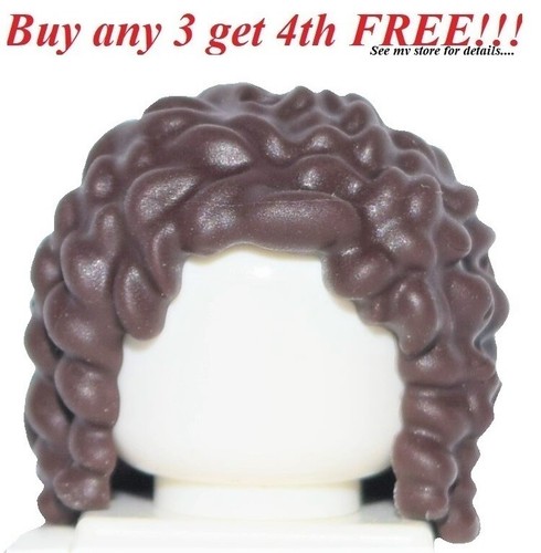 ☀️NEW Lego Minifig Hair Male Girl Female DARK BROWN Long Curly Short ...
