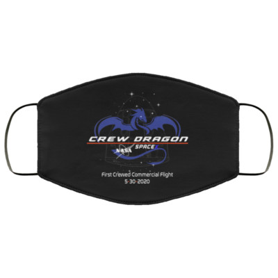 Spacex Elon Musk Crew Dragon Nasa FMA Face Mask Black | eBay