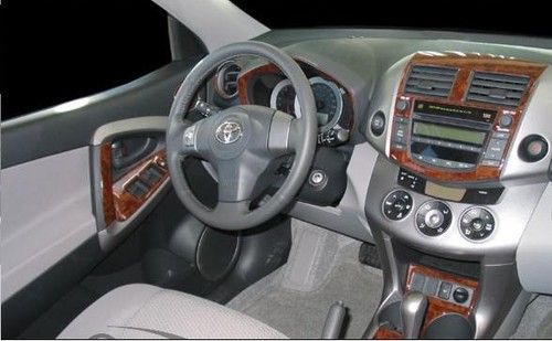INTERIOR BURL WOOD DASH TRIM KIT FIT TOYOTA RAV-4 RAV4 MK III 09 2010 ...
