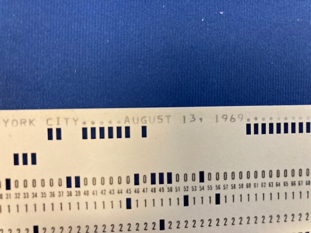 APOLLO 11 TICKER TAPE PARADE PUNCH CARD NEIL | Grelly USA