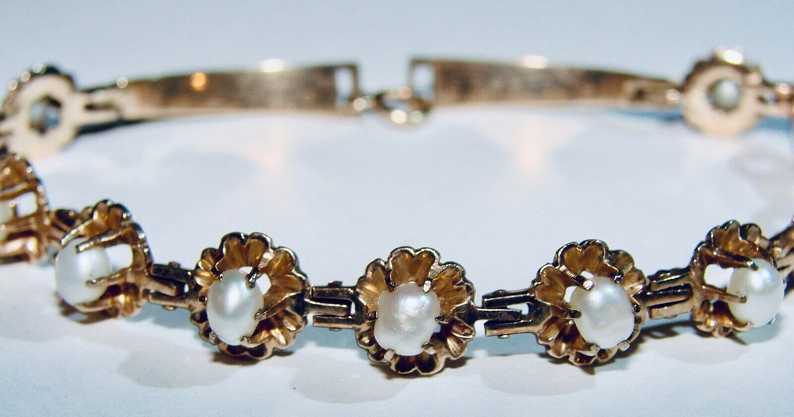 RARE BUTTERCUP SETTING VINTAGE 14K YELLOW GOLD PEARL … - Gem