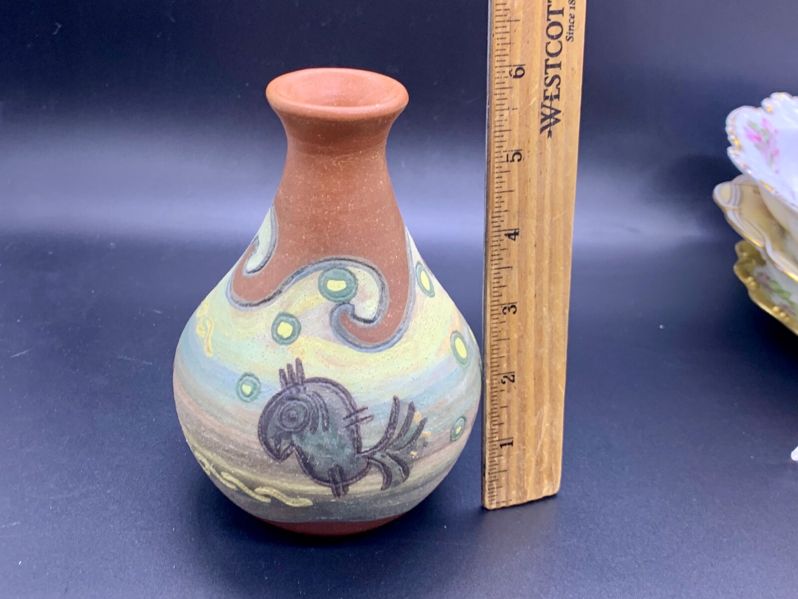 Vintage Pablo Seminario Urubamba Pottery Vase Cusco Handmade Peru Fish ...