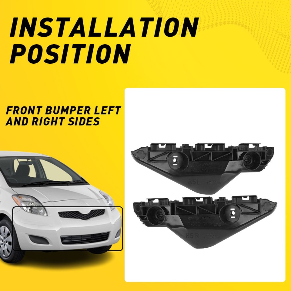 OXILAM For 20072008 2009 Yaris Base S Front Bumper Brackets Left ...