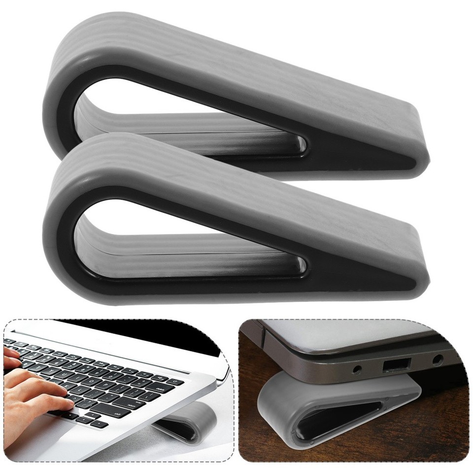 2 Pcs Silicone Laptop Stand Stable Elevated Desktop Computer Holder ...