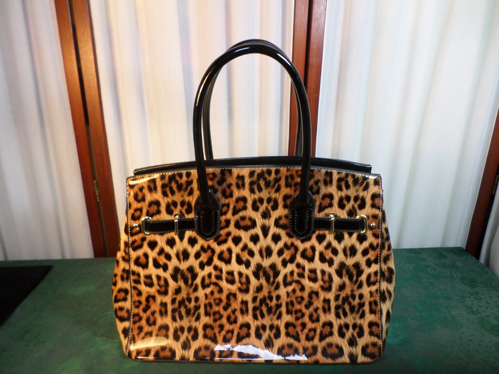 Beautiful Large Encased Plastic Leopard Print Double … - Gem