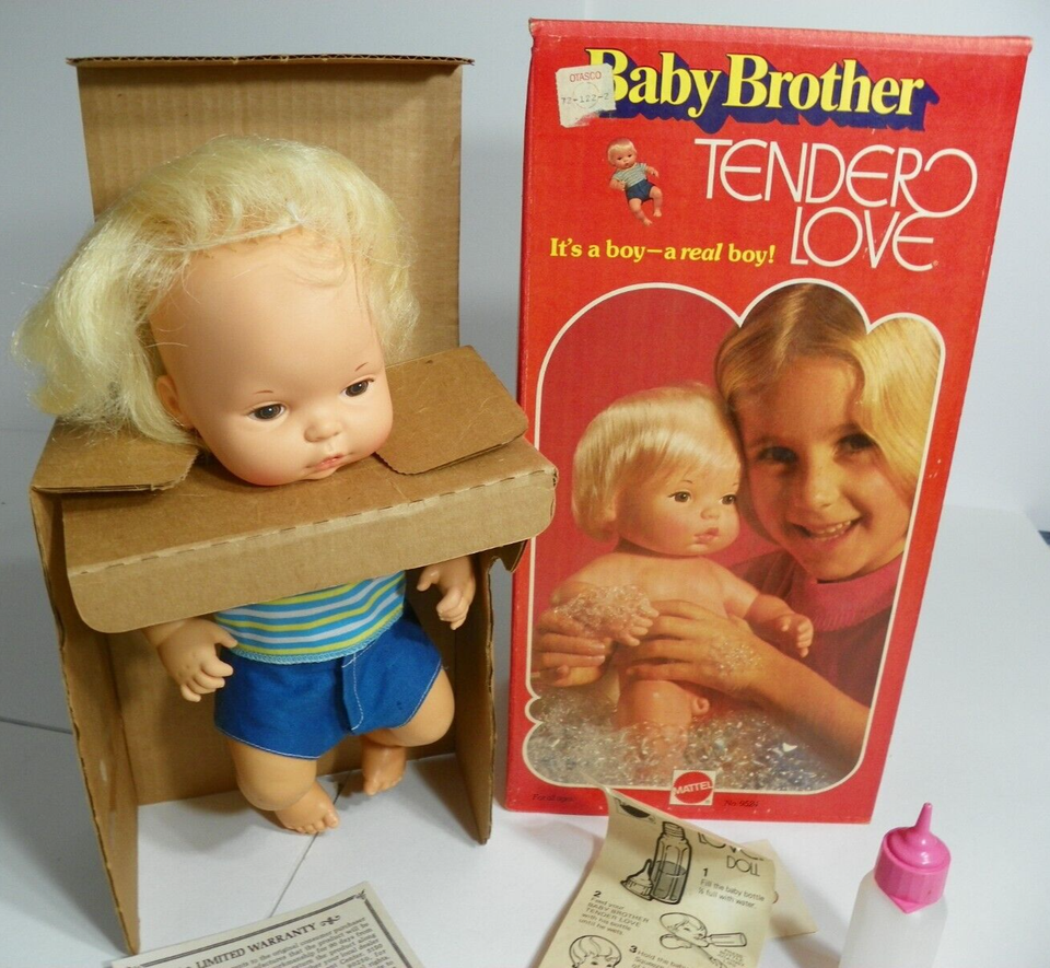 Vintage 1975 Mattel Tender Love Baby Brother Doll *NEW IN BOX ...