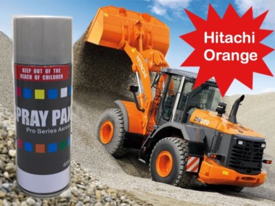 TOUCH UP PAINT - 400ml AEROSOL SPRAY PAINT INDUSTRIAL ENAMEL HITACHI ...