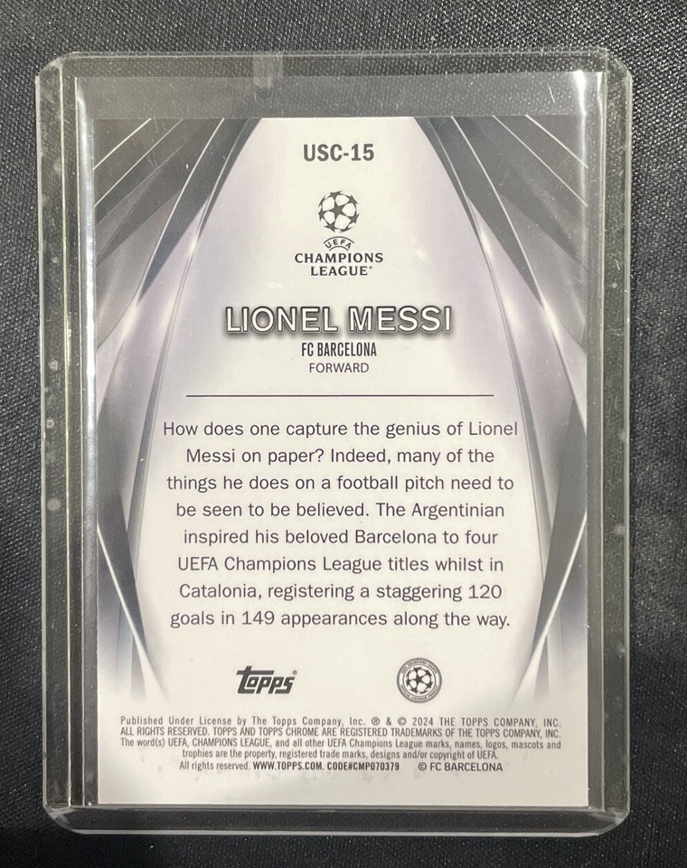 2023-24 LIONEL MESSI TOPPS UEFA CLUB COMPETITION #15 ULTIMATE STAGE ...