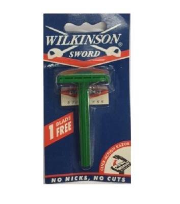 Wilkinson Sword Double Edge Click Safety Razor (Green) + Eyebrow ...