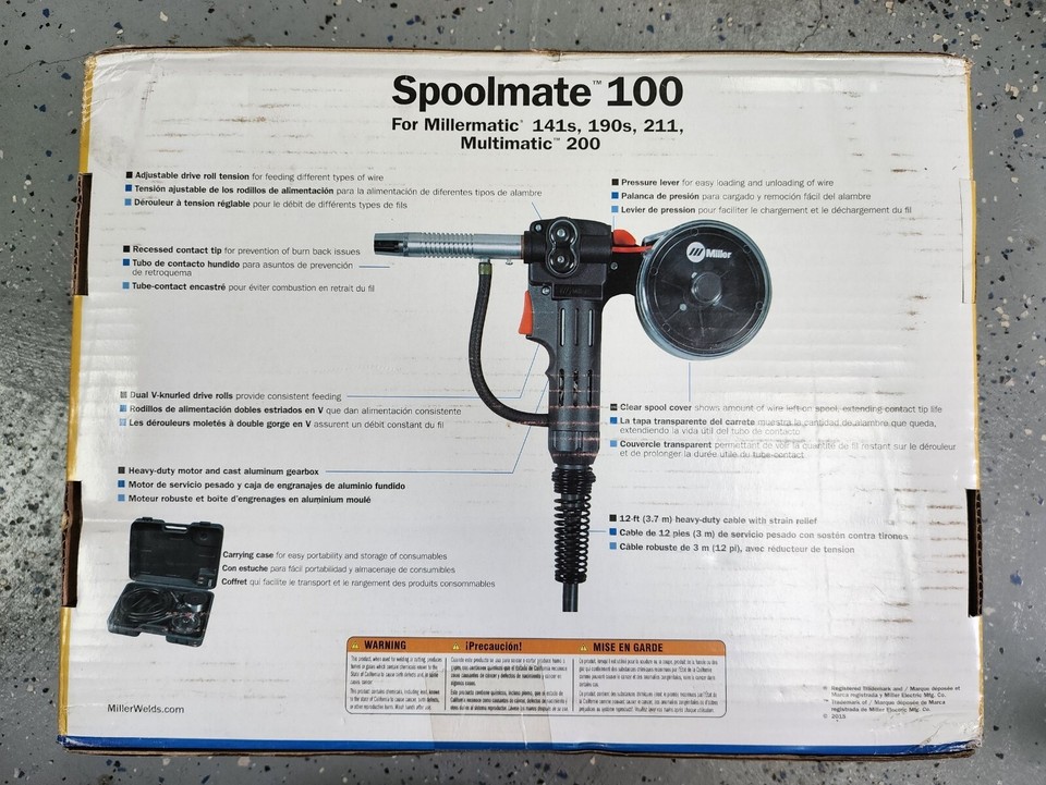 Miller Spoolmate 100 Aluminum & Stainless Welding Gun - NEW IN BOX ...
