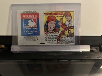 MLB 1979 Topps Comics #30 - Ted Simmons, St. Louis Cardinals Rate Uncut ...