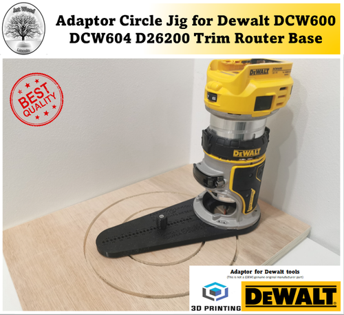 Adaptor base Circle Jig 120-370mm Dewalt router DCW600 DCW604 D26200 ...