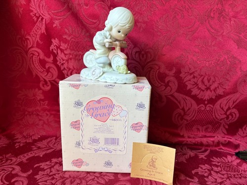 PRECIOUS MOMENTS 1994 "136255" "GIRL WITH BICYCLE, AGE 6" NEW IN BOX ...