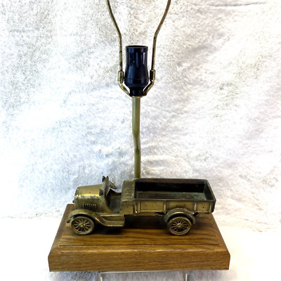 Vintage Chevrolet Dealer Desk Lamp Bronzed Brass Metal Truck Works Auto ...