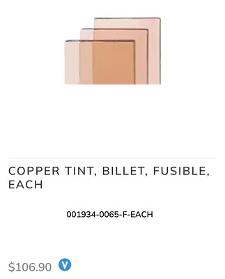 Bullseye Glass Co. Billet Fusible COPPER TINT, 22MM 001934-0065-F-EACH ...