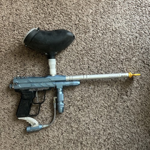 Spyder Pilot Paintball Gun EMarker E Marker Baby Blue W/ Hopper ...