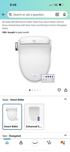 Bio Bidet BB-1000 Electric Smart Bidet Elongated Toilet Seat White | eBay