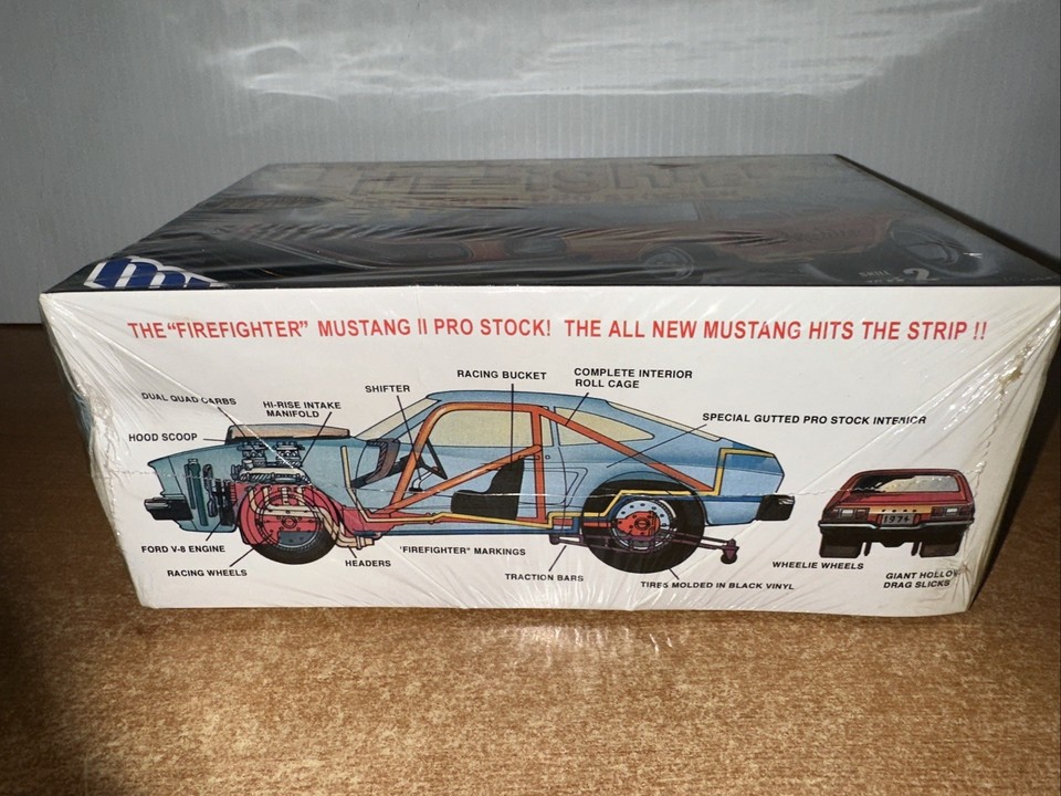 MPC Fire Fighter Mustang II Pro Stocker Vintage Model Car Kit #38407 ...