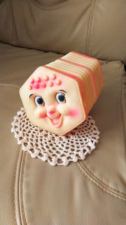 Vtg 1962 Star Toys Baby Pink Accordion Squeak Rubber Doll USA Rare | eBay