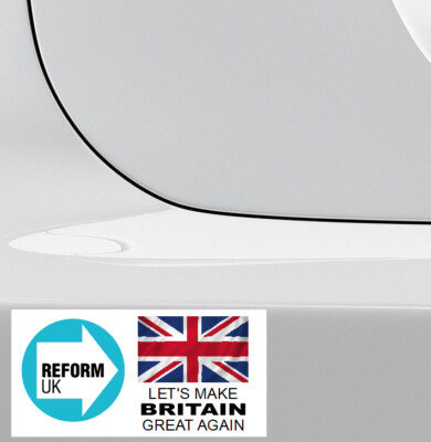 Reform UK Let's Make Britain Great Again sticker weatherproof self ...