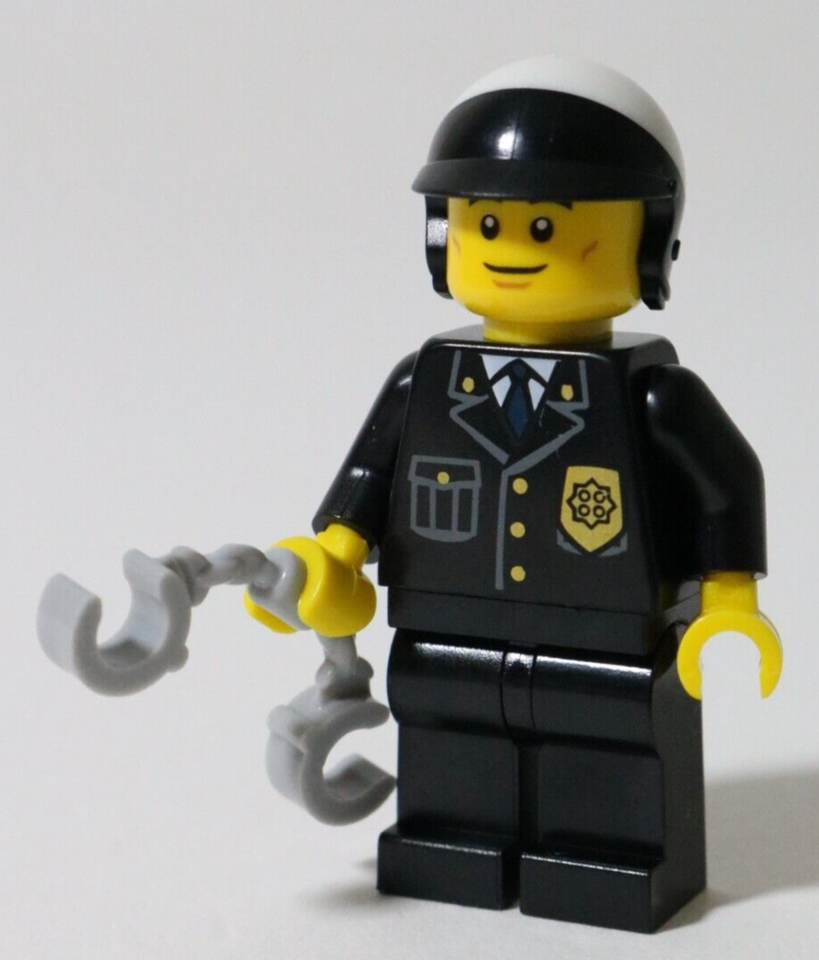 New LEGO City Traffic Cop Minifigure Police Handcuffs City Adventures ...