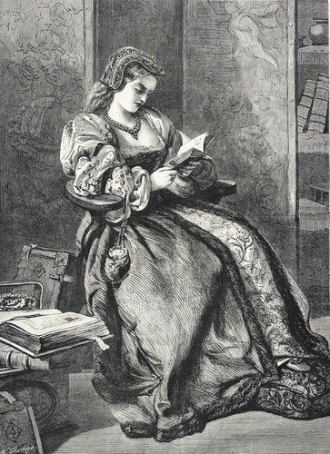 Jane Grey (1537-1554) after M.F. Wyburd C 1850 Queen Kingdom of England ...