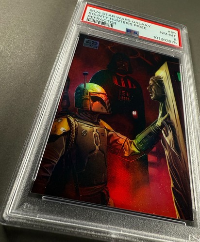 (PSA 8) 2024 Star Wars Galaxy #65, “The Bounty Hunter’s Prize ...