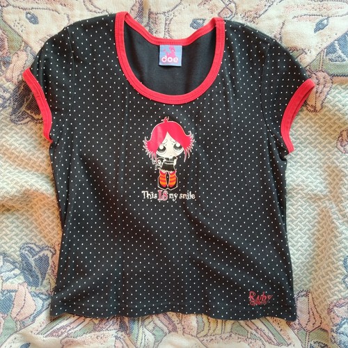 Vtg Y2k Ruby Gloom This Is My Smile Shirt Hot Topic Mall Goth Emo 00s ...