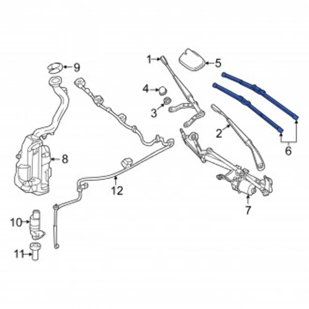 New Genuine Mercedes CLA Front Windshield Wiper Blade Set Rubber OE ...