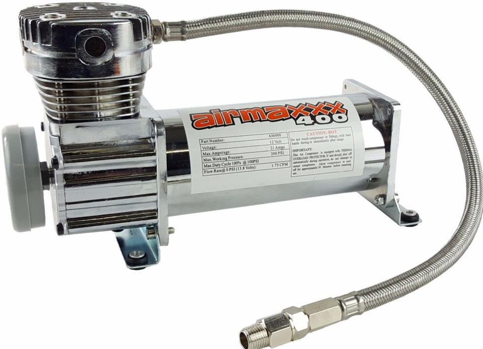 airmaxxx Chrome 400 Air Compressor For Air Ride Suspension Bag System ...