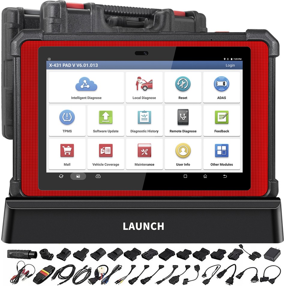 LAUNCH X431 PAD V PAD 5 OBD2 Car Diagnostic Scanner J2534 Programming ...