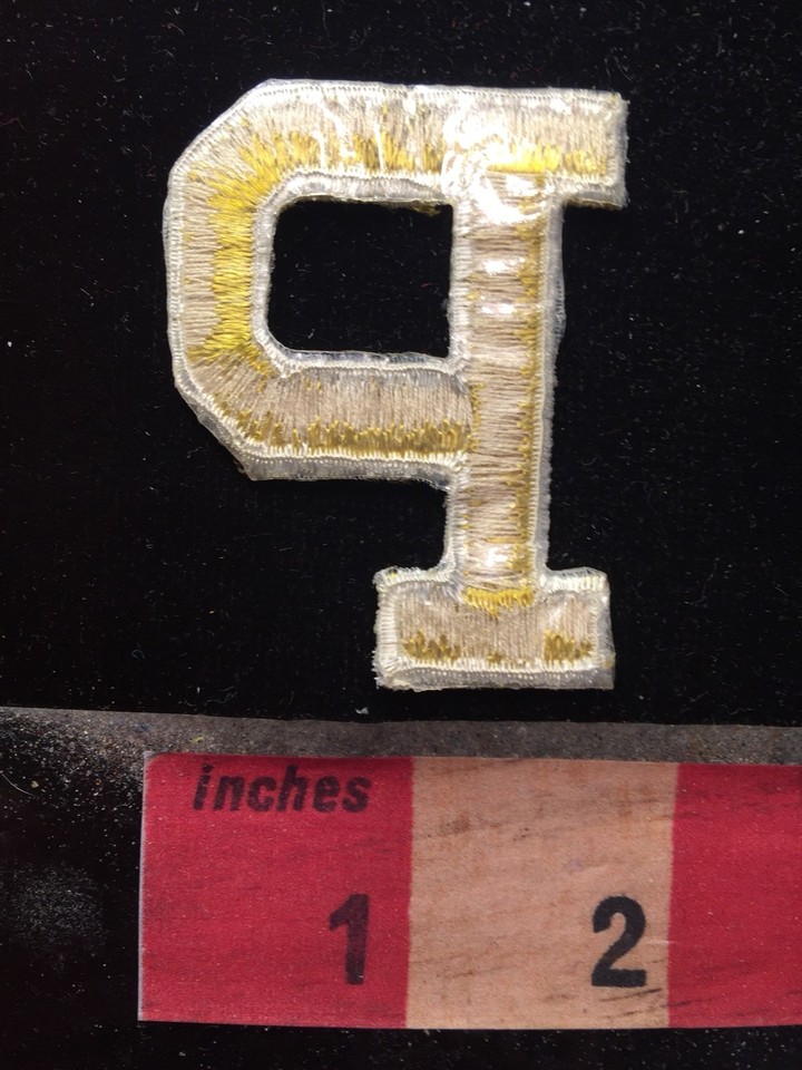 Goldish Yellowish “P” ( More Gold Than Yellow ) LETTER INITIAL P Patch ...