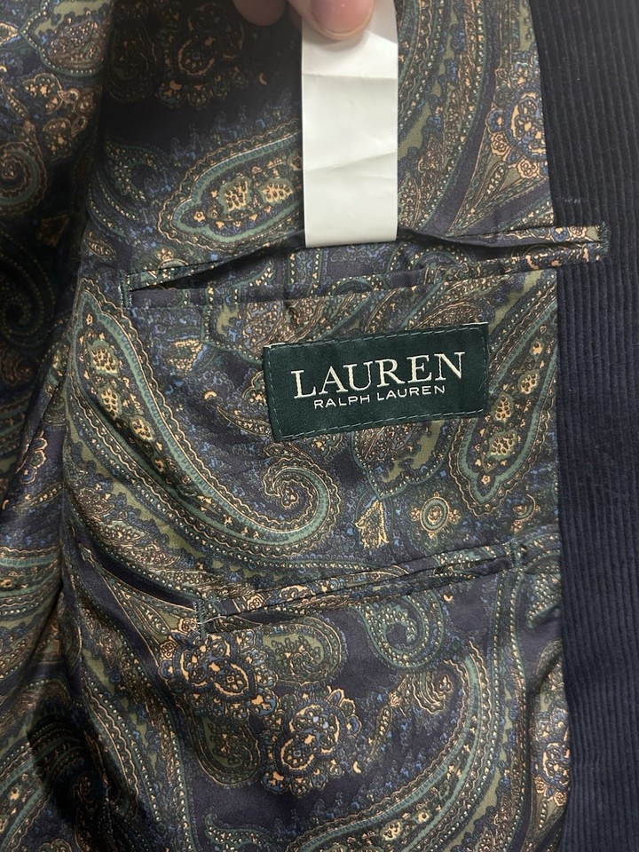 Lauren Ralph Lauren Men’s Corduroy Blazer Sport Cat With Elbow Patches ...